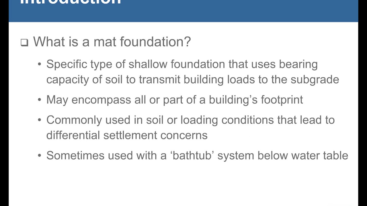 Mat Foundation Design - YouTube