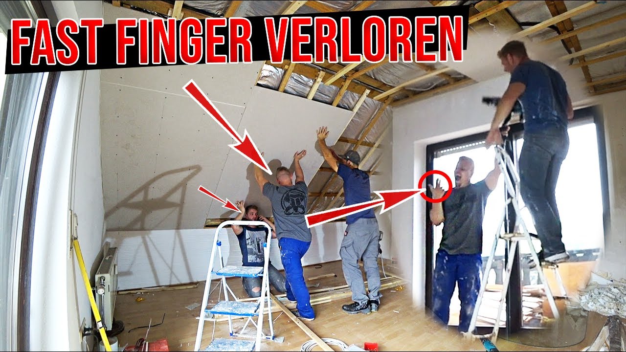Fast den Finger abgehackt beim arbeiten( Dachgeschoss Trockenbau) - YouTube