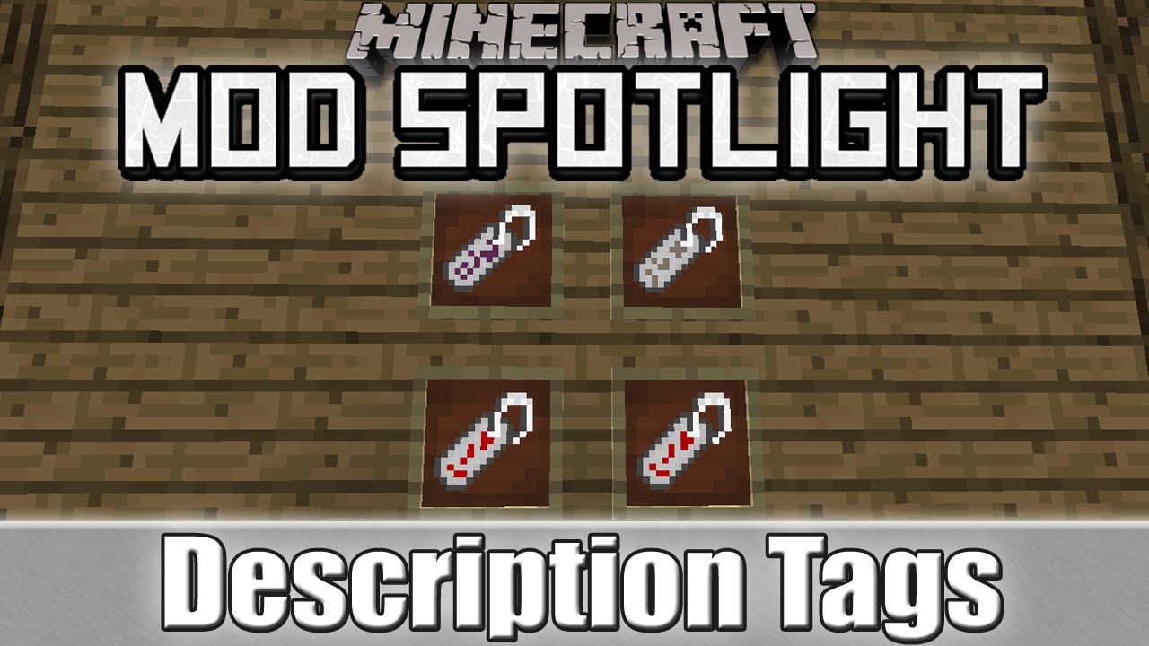 Minecraft Mod Spotlight: Description Tags (1.7.10) - YouTube
