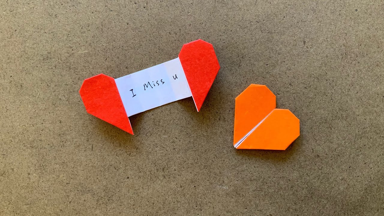 Origami Heart With Hidden Notes 怎麼折帶隱藏字條的愛心 How to make a heart with ...