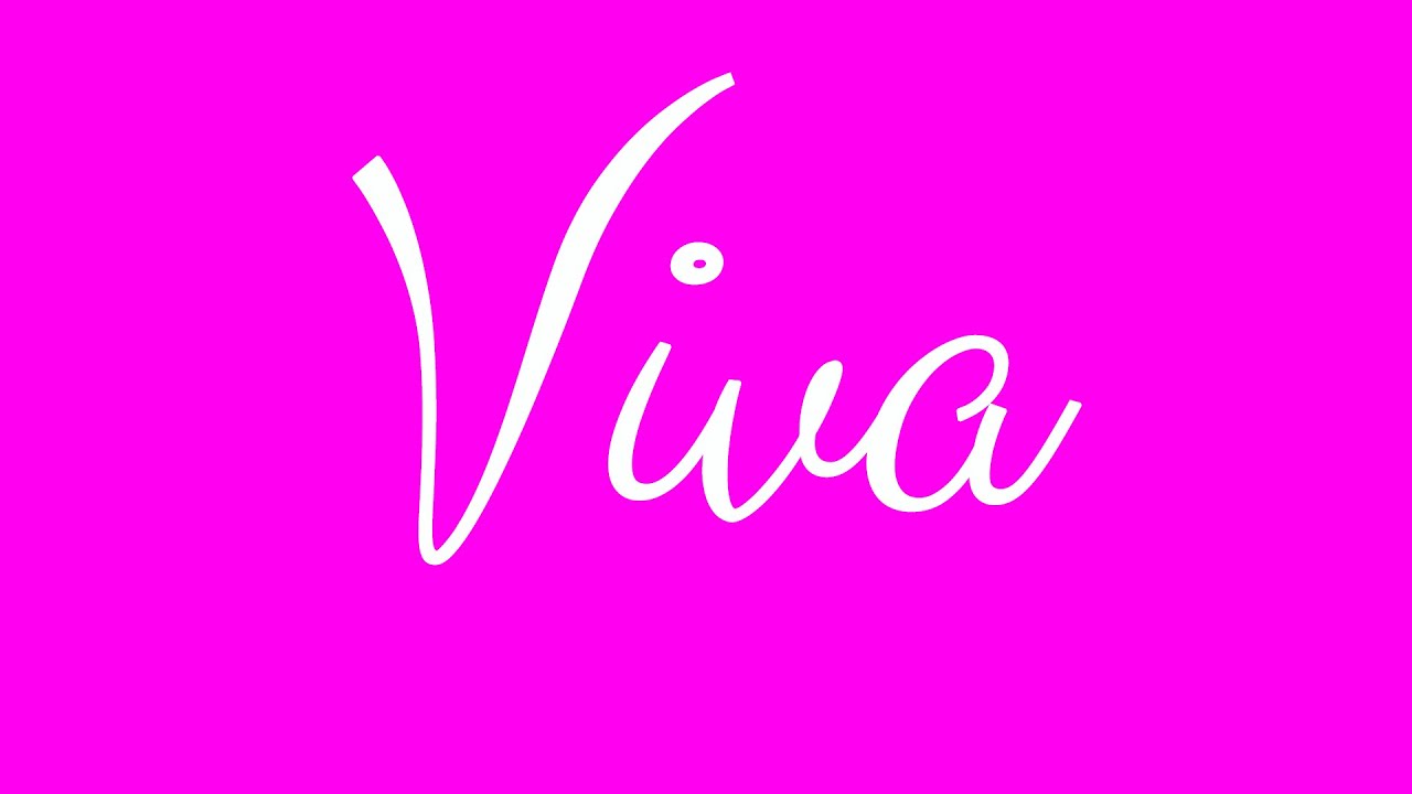 Learn how to Sign the Name Viva Stylishly in Cursive Writing - YouTube