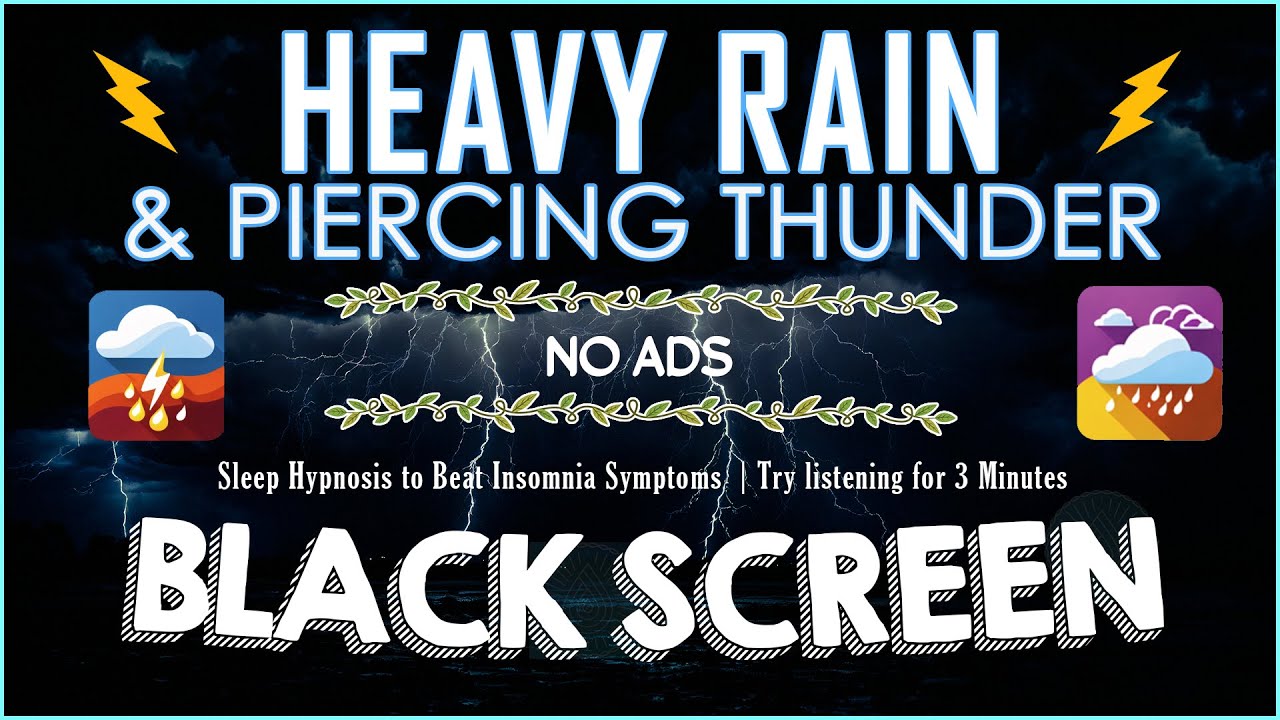 Heavy Rain and Piercing Thunder～Sleep Hypnosis to Beat Insomnia ...