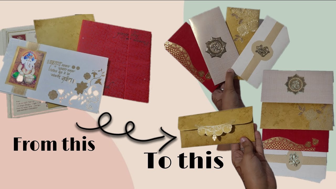 How to make Gifting Envelope | Make Envelope from Shaadi cards ...