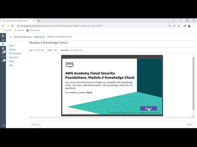 Module Knowledge Check AWS Academy Cloud Foundation Cloud, 45% OFF