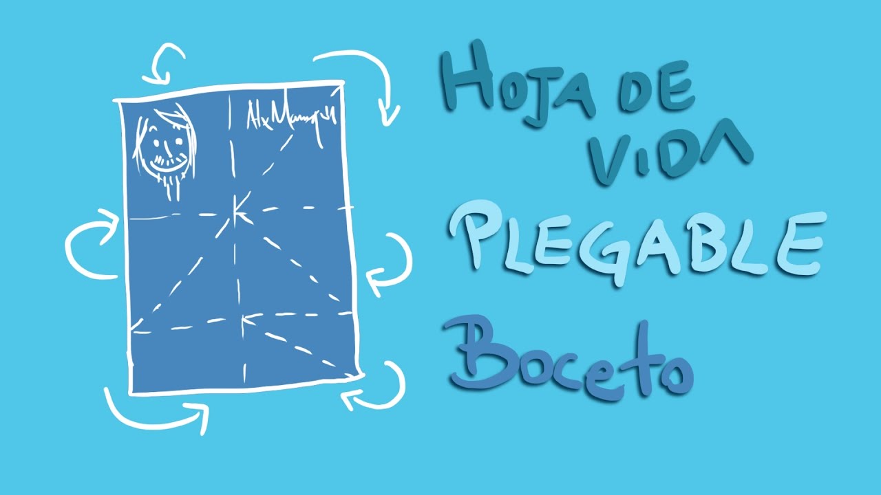 Diseño de una hoja de vida plegable - Boceto - YouTube
