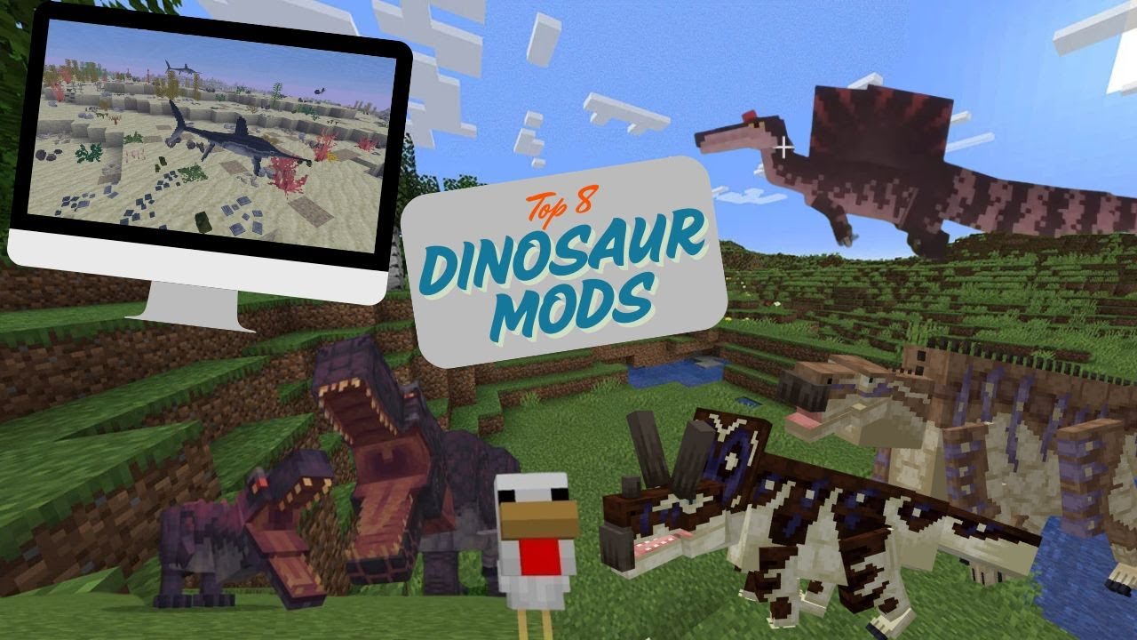 Top 8 Dinosaur Mods in Minecraft - YouTube