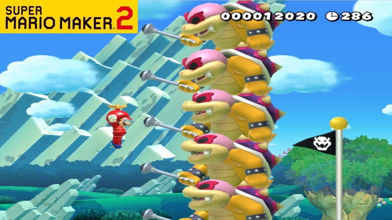 SUPER MARIO MAKER 2 - KOOPALINGS BOSS BATTLE & 3D WORLD STANDARD THEMED ...