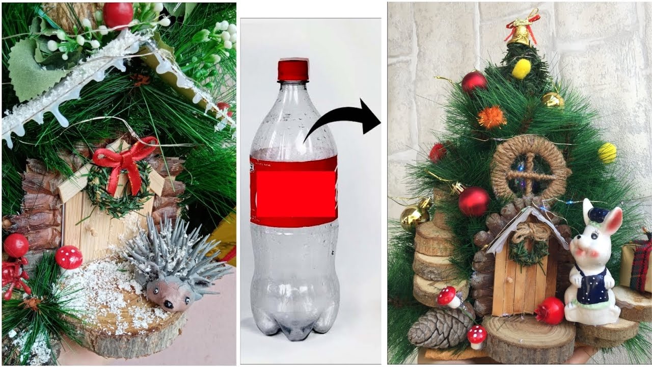 Plastik qabdan yolka hazırlamaq | Yeni il dekoru | Yolka hazırlanması ...