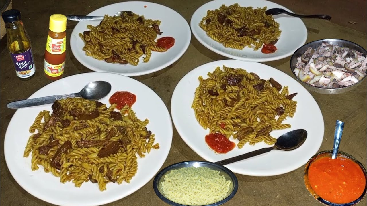 Buff Pasta Recipe Village Style Cooking and Eating//Pasta Recipe - YouTube