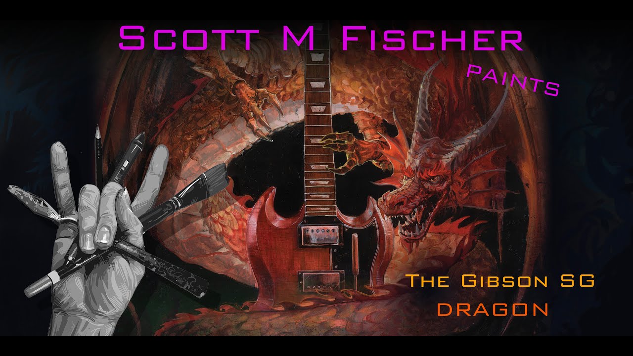 Fischer paints! The Gibson SG Dragon - YouTube