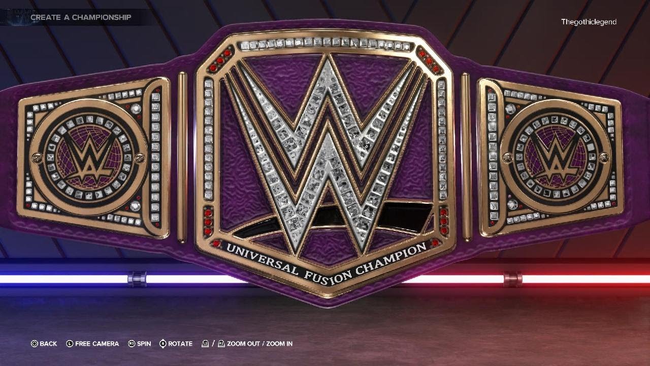 WWE 2K23: Custom Titles - WWE Universal Fusion Championship (Purple ...