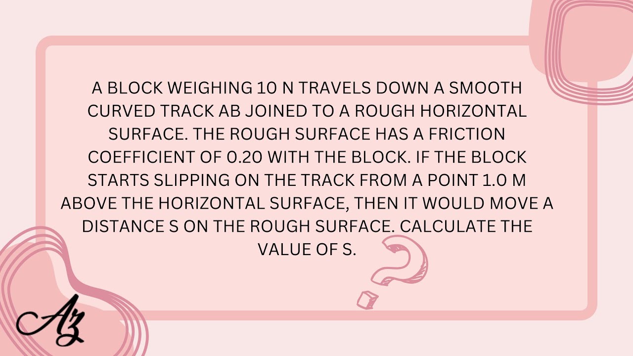 A block weighing 10 N travels down a smooth curved track AB. Class 11th ...