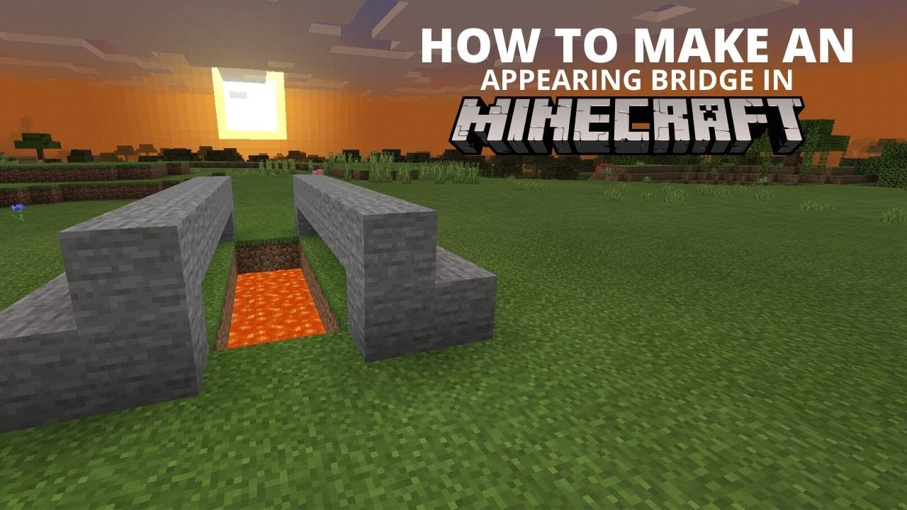 Minecraft Tutorial 5 -- How to make an Appearing Bridge - YouTube