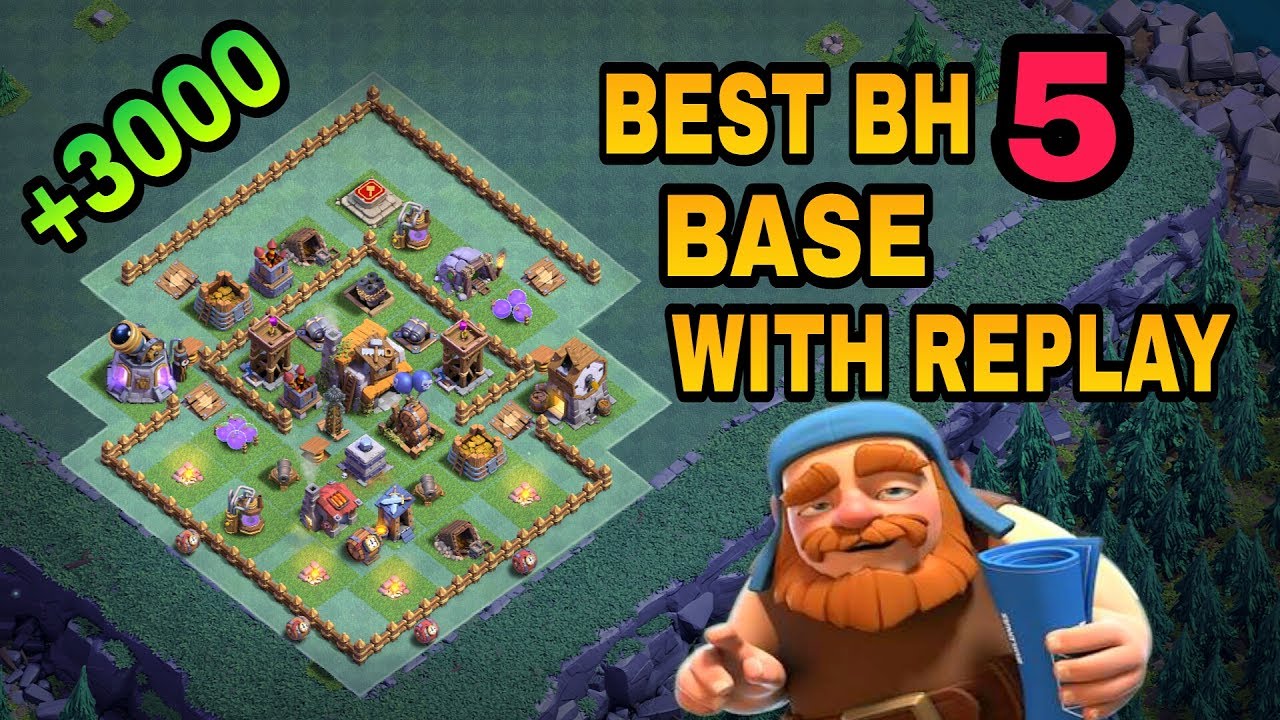 BUILDER HALL 5 ( BH5 ) BEST BASE WITH REPLAY PROOF | BH5 TOP ANTI 1 ...