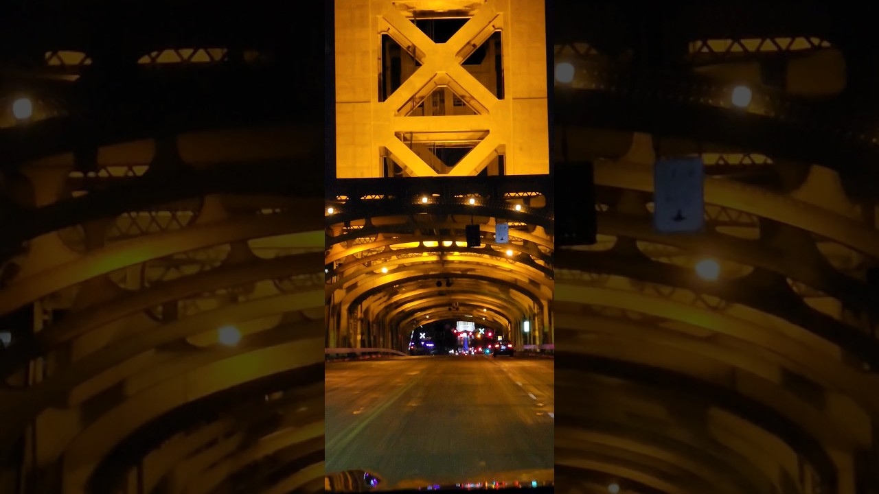Night View of Sacramento Golden Bridge #shorts - YouTube