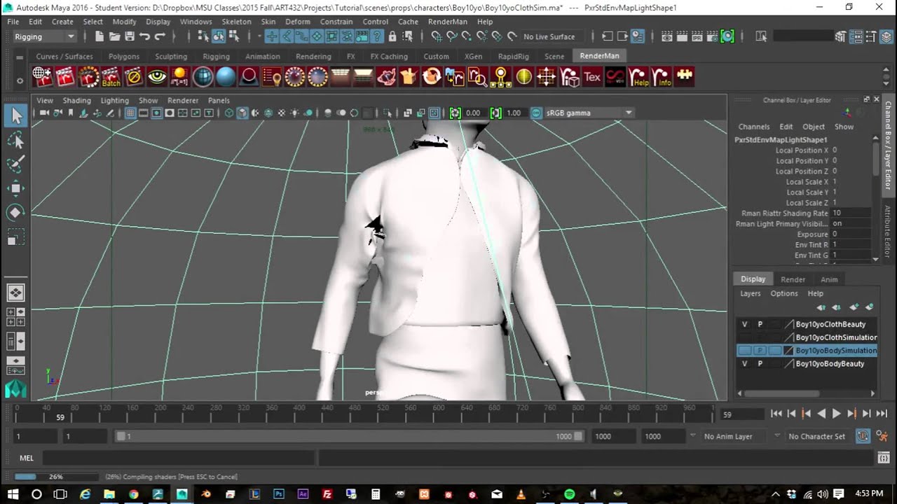 Part09 Clothing Simulations in Maya Tweaking the Cloth Settings - YouTube