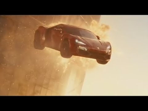 Fast and Furious 7 Car jump scene.(Lycan hypersport) - YouTube