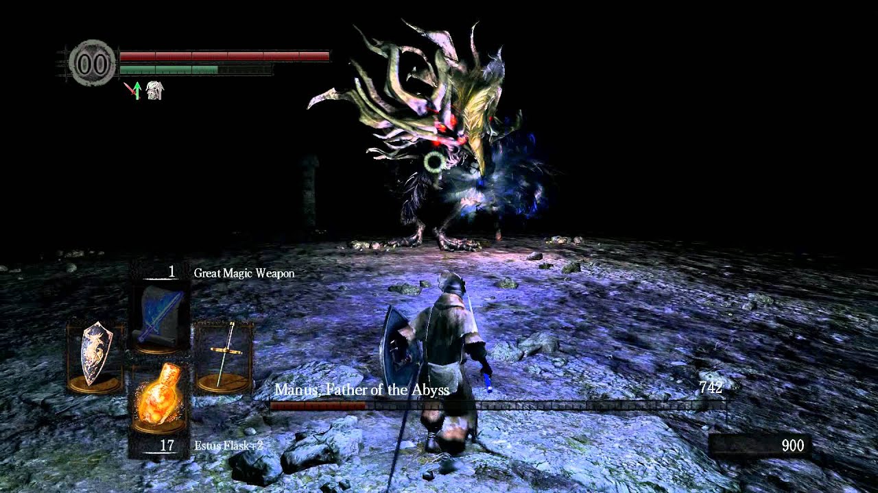 Dark Souls Manus father of abyss boss fight - YouTube