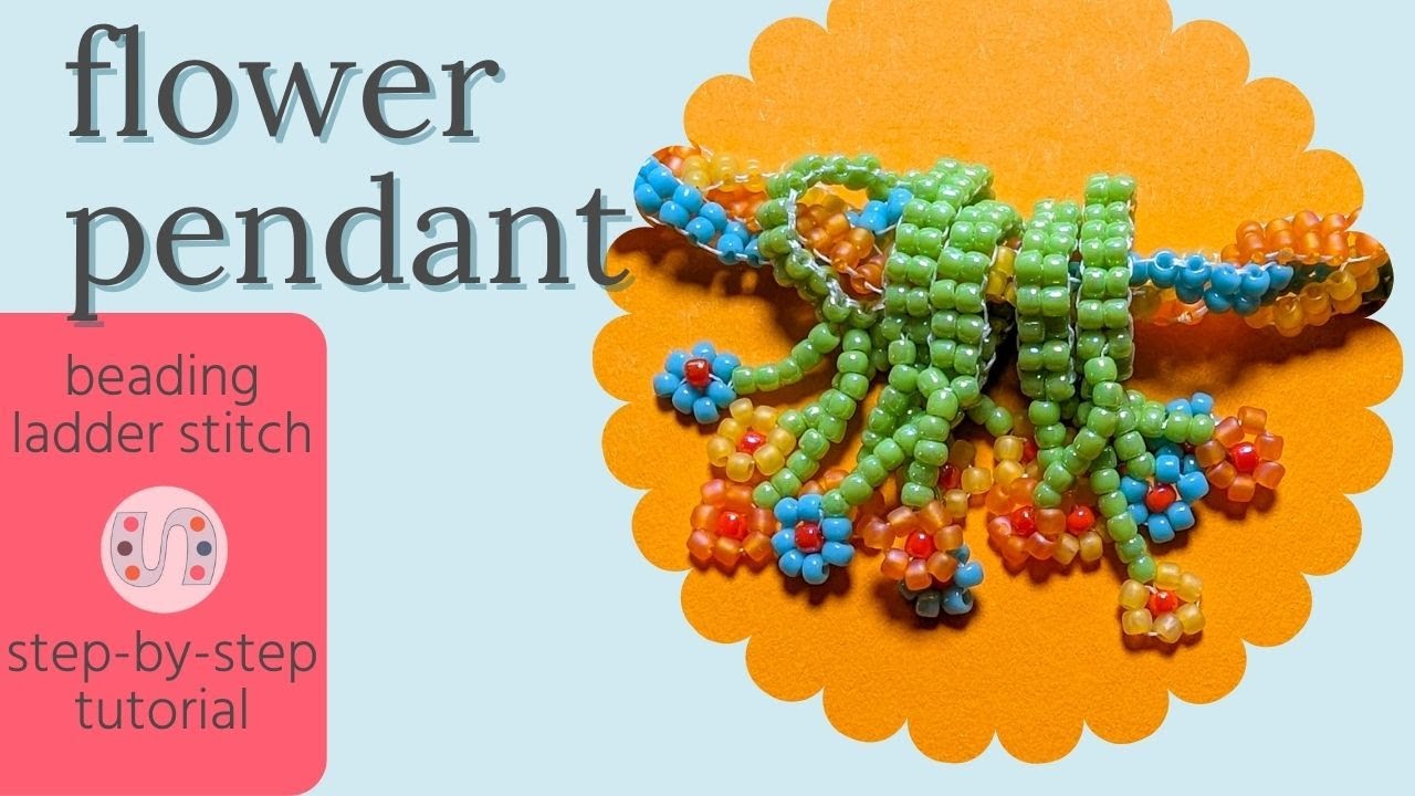 Daisy Flowers Pendant easy beading tutorial with seed beads | stef ...