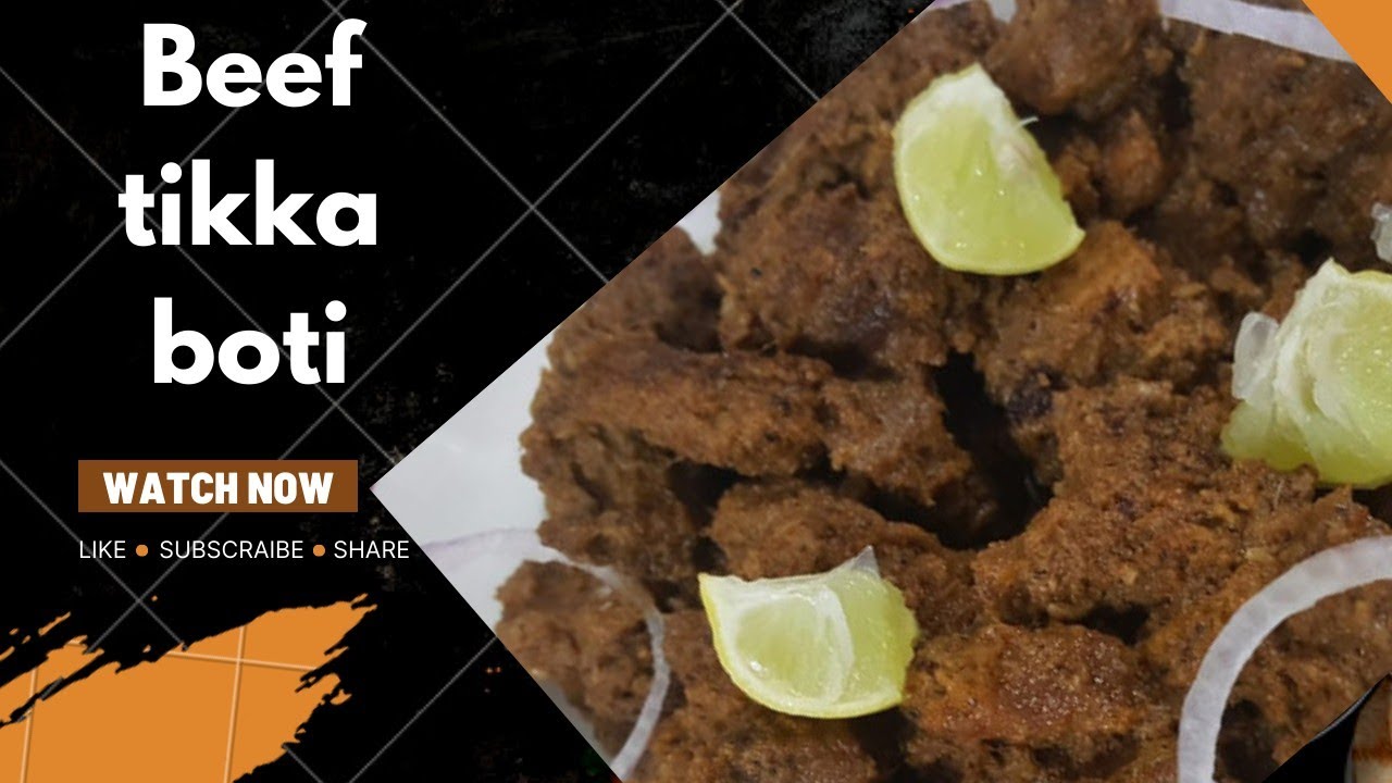 beef tikka boti recipe || how to make beef tikka boti in pateli || very ...