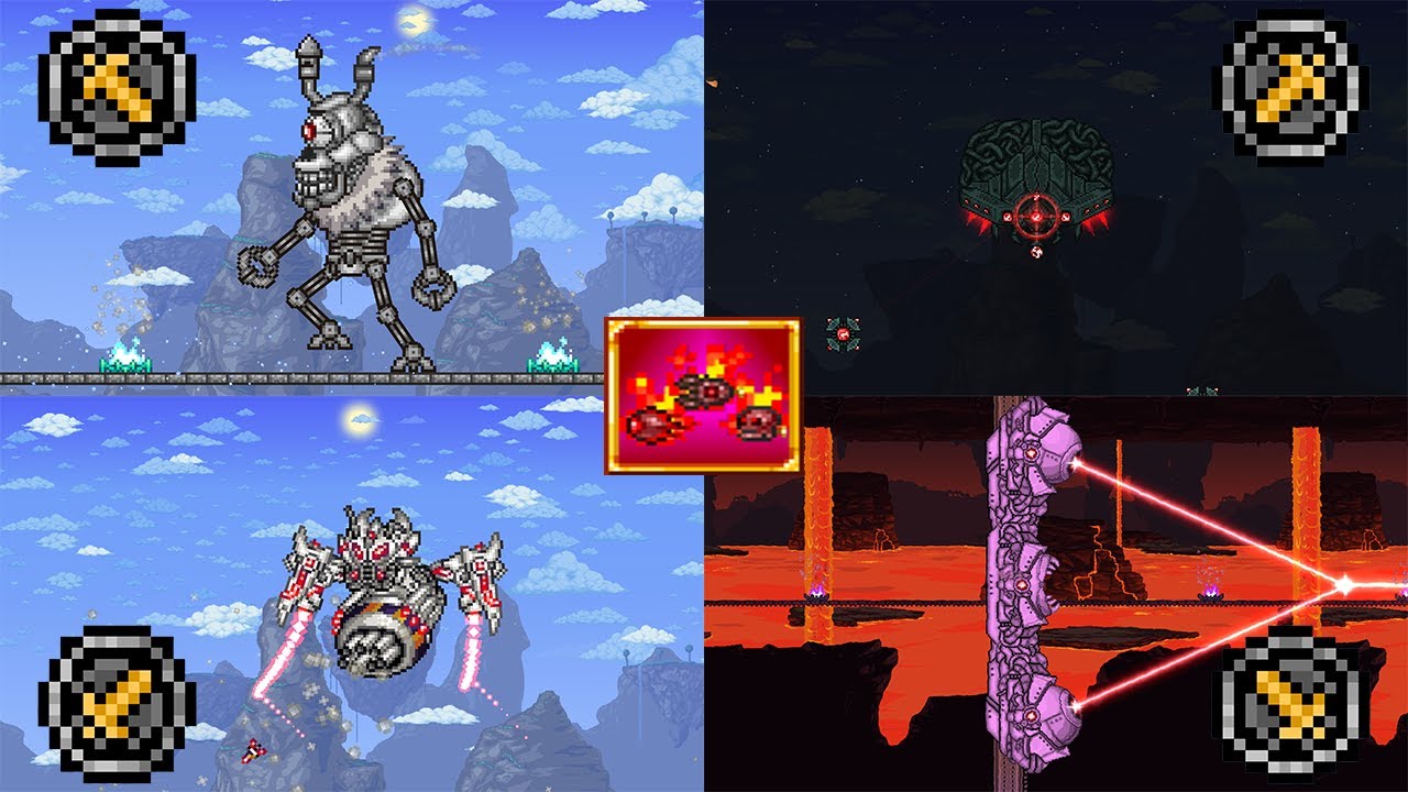 Terraria (1.4.4.9) : Mech Bosses Rework Mod - Melee Class VS All Bosses ...