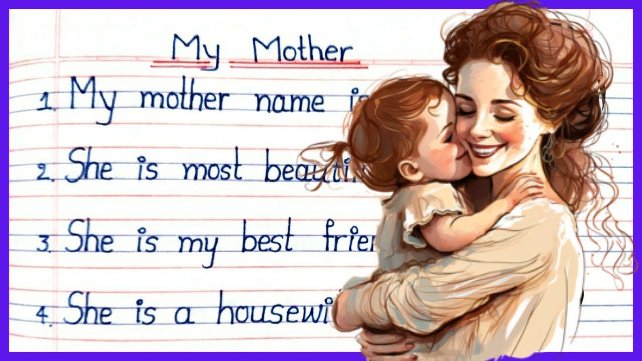 20 Lines Essay on My Mother / Writing in English / My Mother Essay ...