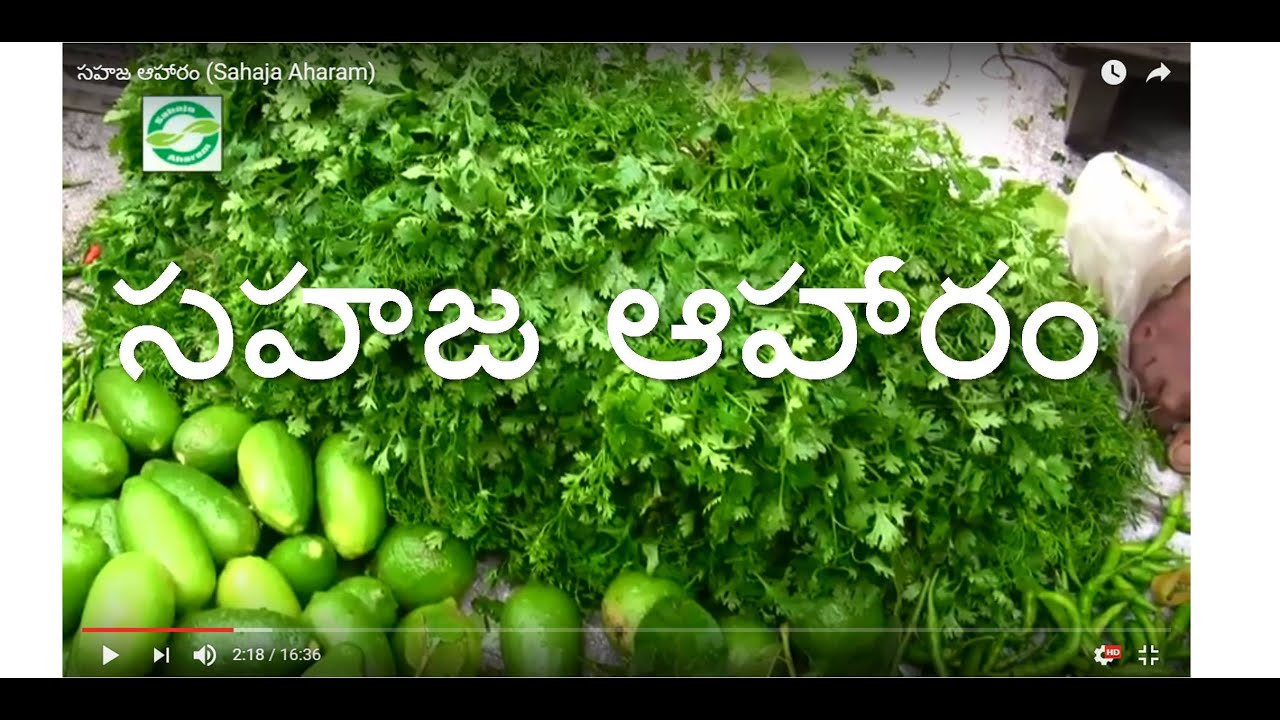 సహజ ఆహారం (Sahaja Aharam) - YouTube