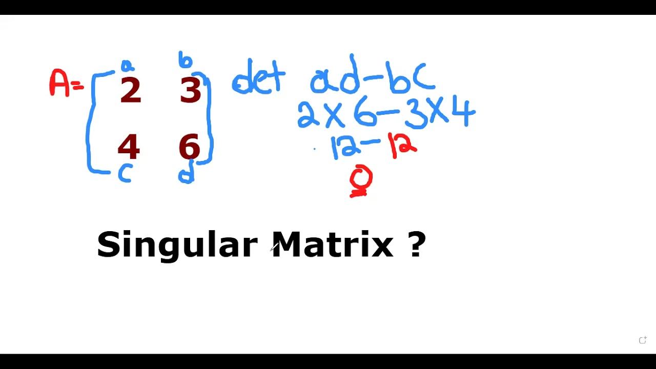 singular matrix Easy - YouTube