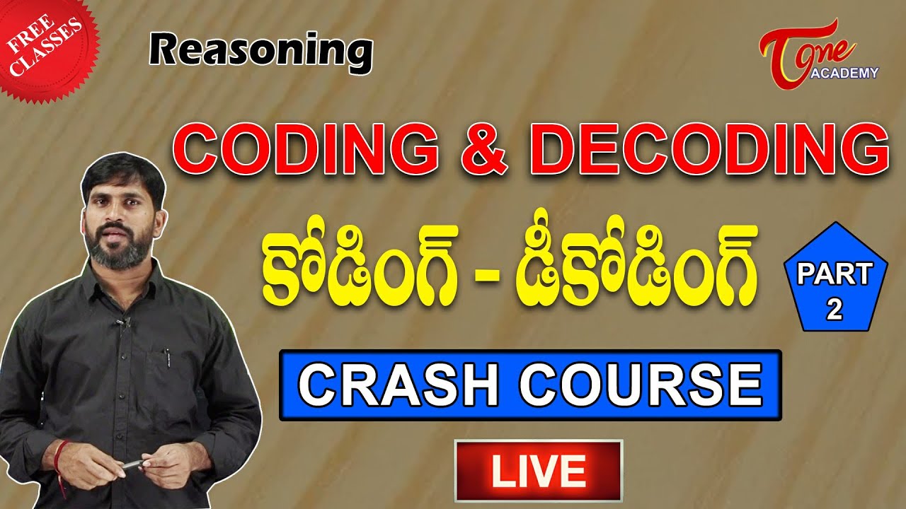 Coding & Decoding | Part-2 | Reasoning | Crash Course | Siva Kumar | Tone Academy - YouTube