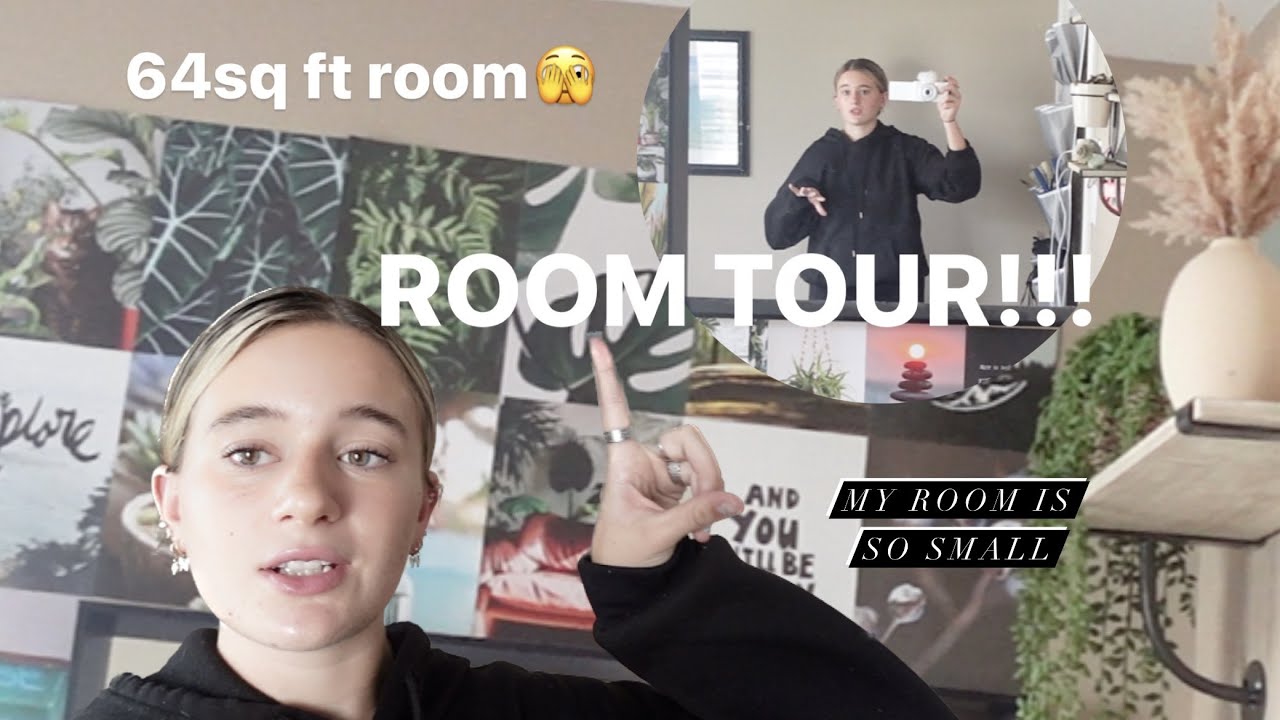 room tour | 64sq foot room at the beach - YouTube