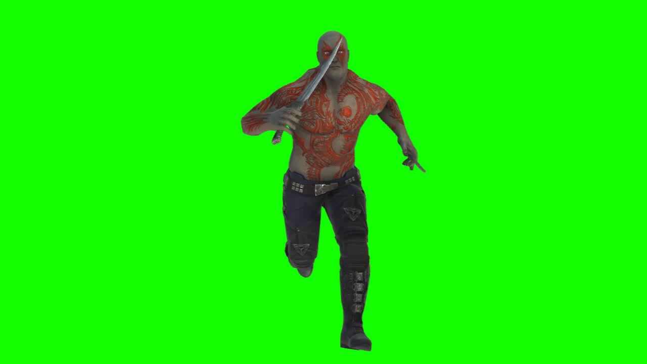 Drax run animated front Guardians of the Galaxy chroma - YouTube