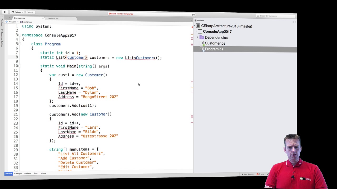C# Clean Architecture and more with NET Core 2018 | S2P3 | A New ...