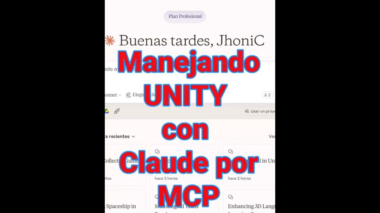 Unity contectado por MCP a CLAUDE - YouTube