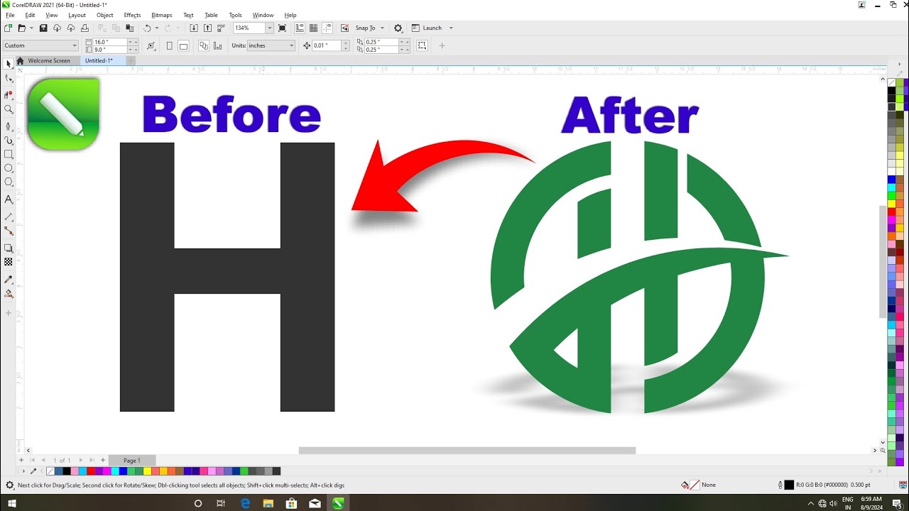 How To Create Letter H Logo Design || Best Logo Design ideas in ...