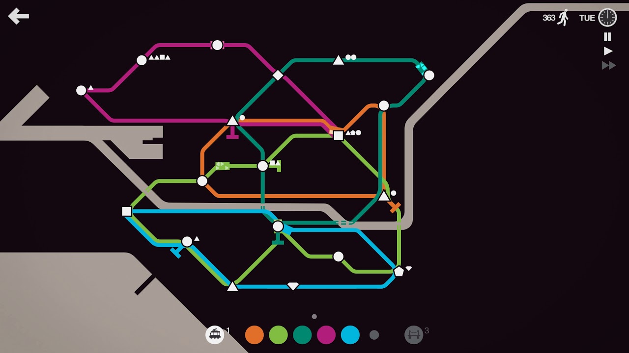 Playing Mini Metro - Melbourne map - YouTube
