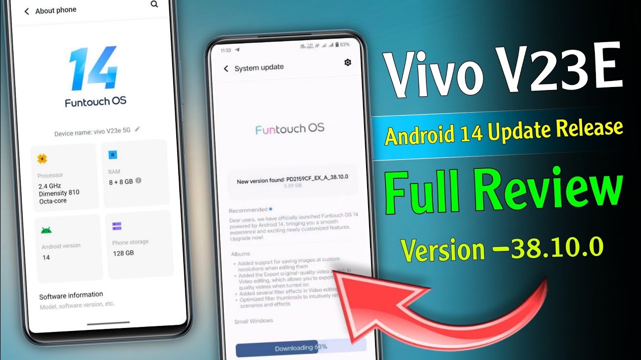 Vivo V23e Android 14 Update Problem | Vivo V23e Funtouch Os 14 Update ...