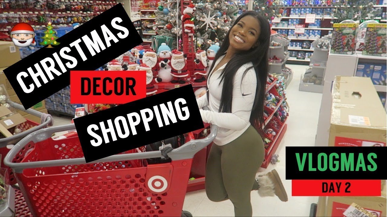 Christmas Decor Shopping And Haul Vlogmas Day 2 Youtube