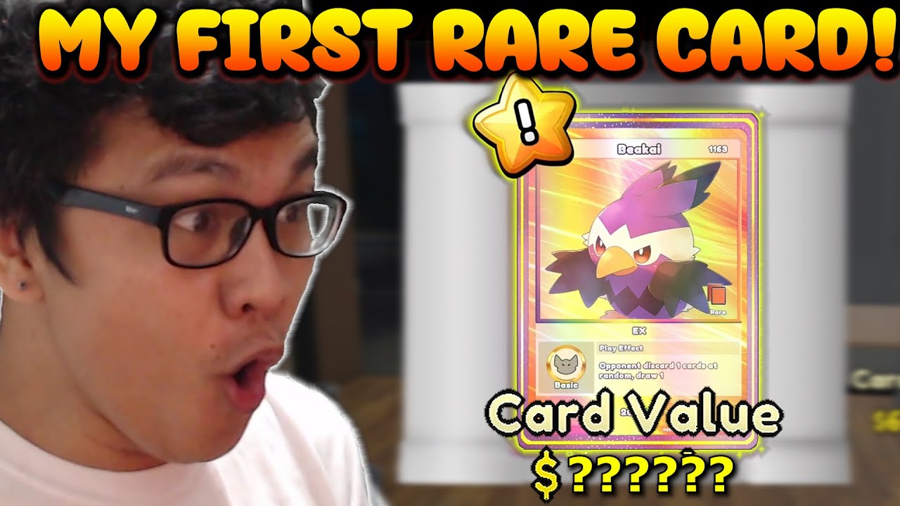 MY FIRST RARE CARD!! 😮 (TCG CARD SHOP SIMULATOR) - YouTube
