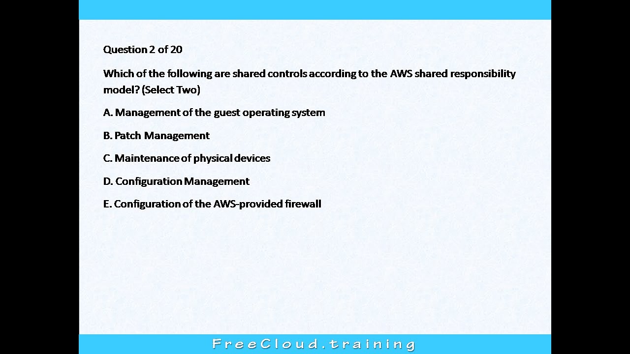 AWS Certified Cloud Practitioner Practice Exam FREE + Answers ...