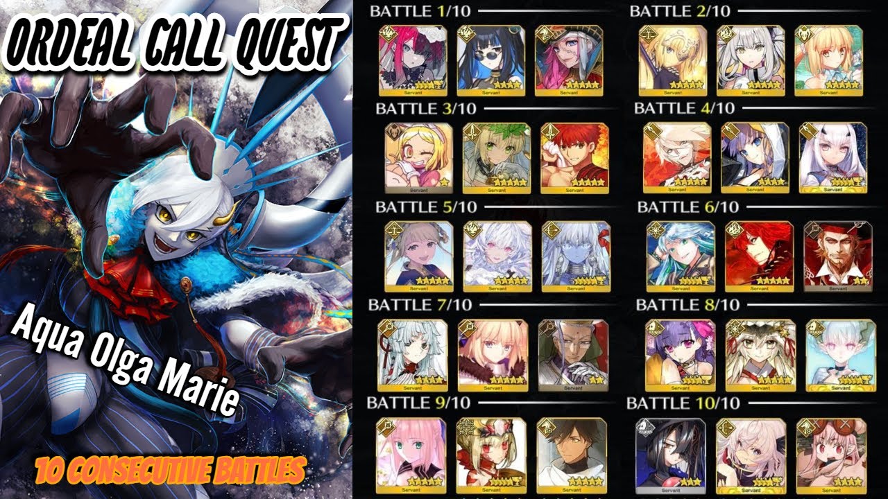 [Fate/Grand Order (JP)] Aqua Olga Marie Full Fight (10 Consecutive ...