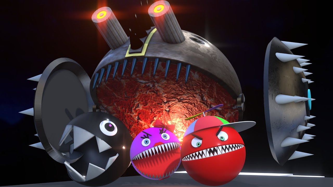 Pacman , Chain Chomp Vs Evil Robot Pacman In A Fun Adventure - YouTube