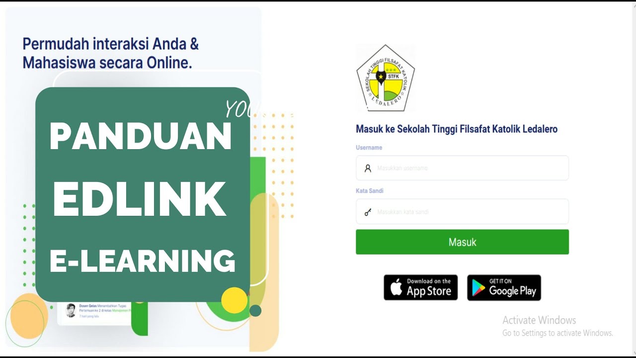 #4 Penggunaan Elearning Edlink bagi Mahasiswa Semester I T.A 2020/2021 ...