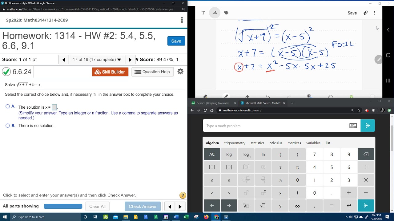 College Algebra - MyLab Math - HW#2: Question #17 - YouTube