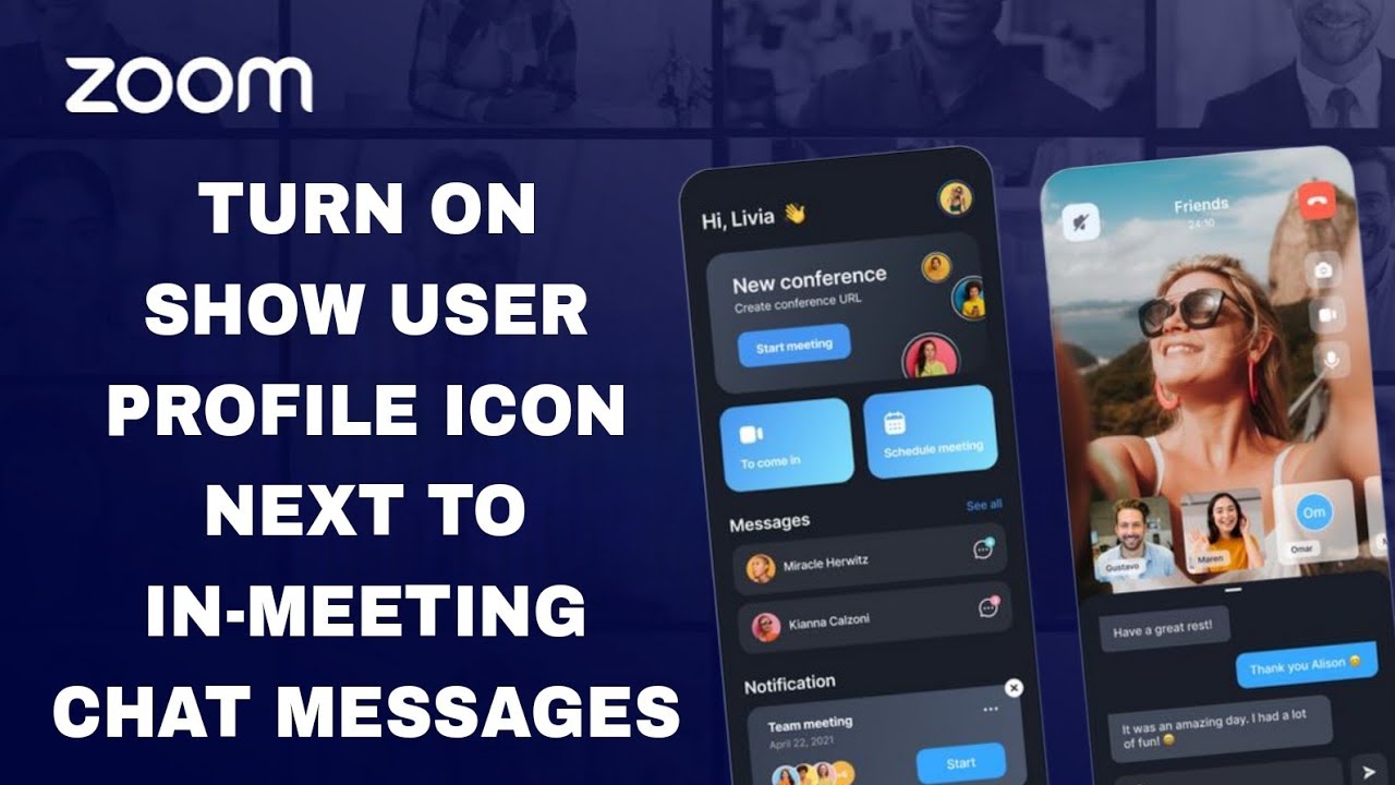 How To Turn On Show User Profile Icon Next To In-Meeting Chat Messages ...