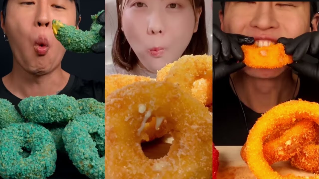 Mukbang Onion Rings Shorts Compilation - YouTube