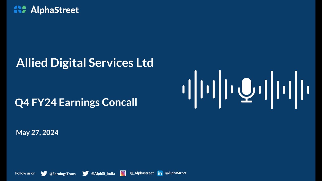 Allied Digital Services Ltd Q4 FY2023-24 Earnings Conference Call - YouTube