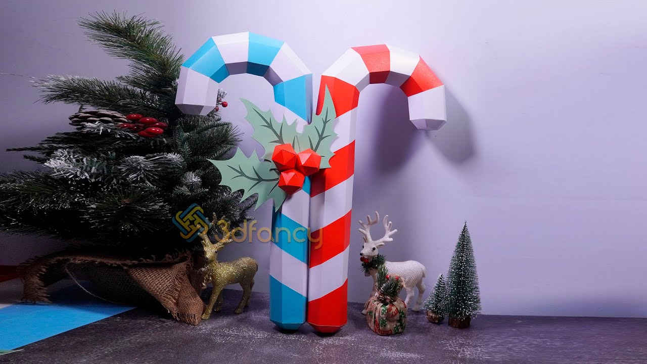 Assembly Instructions Christmas Candy Papercraft - Paper Craft Big ...