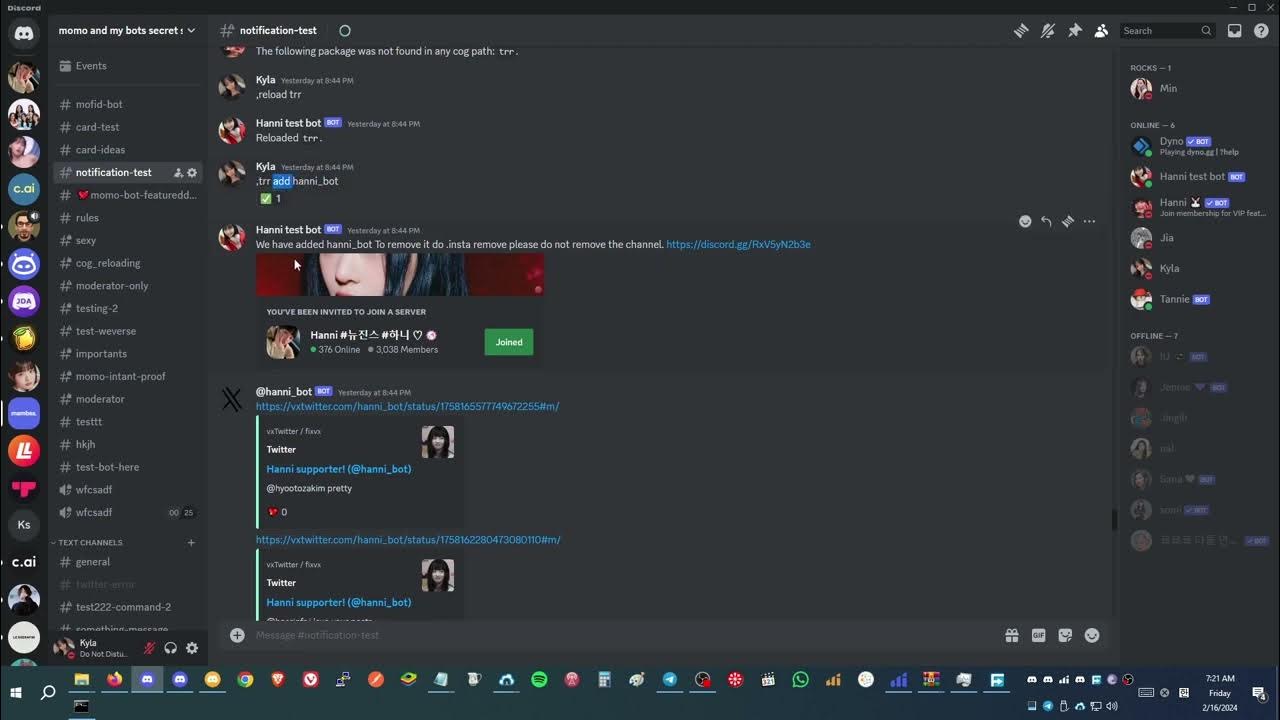 The first discord bot for twitter replies (twitter reply) notification. best bot on discord ...
