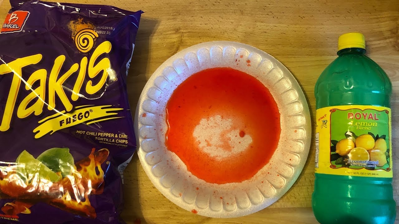 Trying Takis Lemon Juice (kinda good) - YouTube