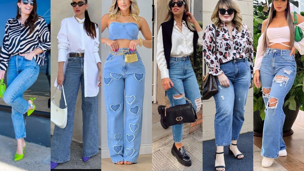 Moda 2023/Tendencias en jeans 👖 Nuevos modelos/ideas de outfis con ...